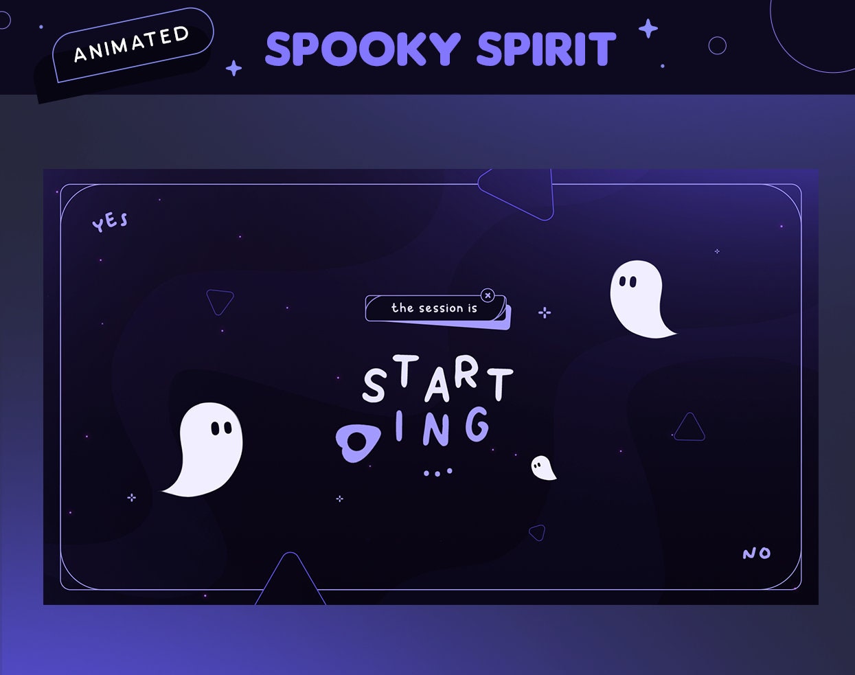 Spooky Spirit Animated Twitch Pack | Halloween Ghost Ouija Purple ...