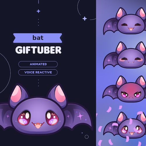 Cute Bat Pngtuber Veadotube Mini and Discord Stream Avatar - Etsy Australia