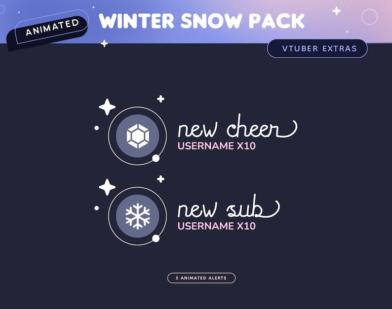 Winter Snow Animated Twitch Pack Soft Aesthetic Christmas - Etsy
