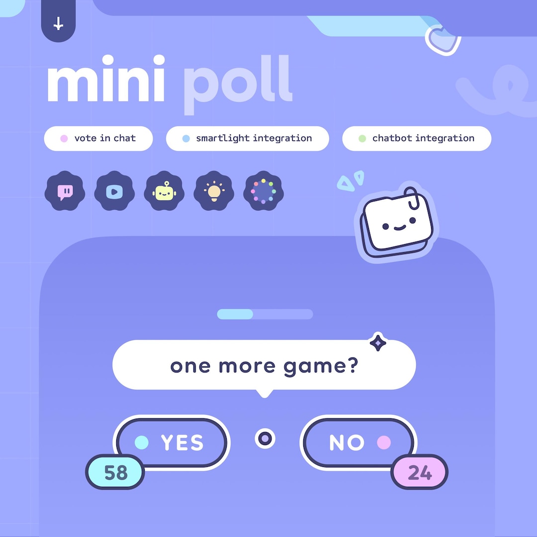 Mochi Mini Poll Chat Commands • Chatbot & Smartlight Integrations ...
