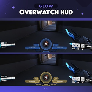 Glow Overwatch Overlay HUD | 13 Colors Glowy Minimal Game Overlays for ...