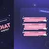 Minimal Chat Widget With Alerts — Simple Role Badges Customizable Custom Chat With Gradient ...
