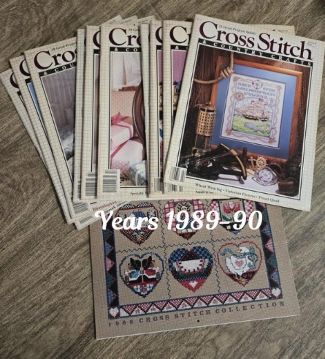 Cross Stitch and Country Crafts 1989 Calendar, Issue Years 1989, 1990 ...