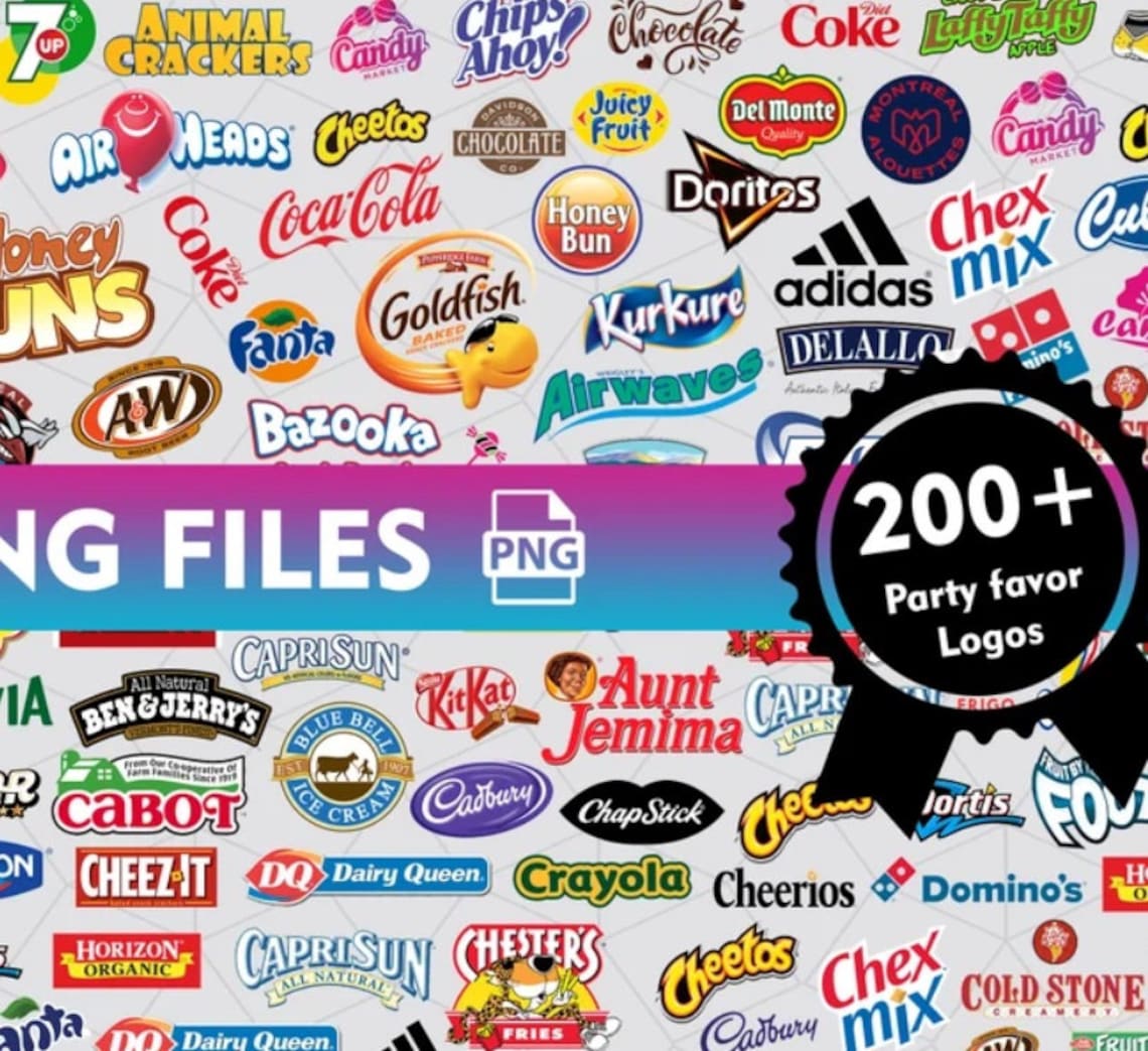 Party Favor Bundle, Party Favor Templates, Chip Bag Template , Party ...