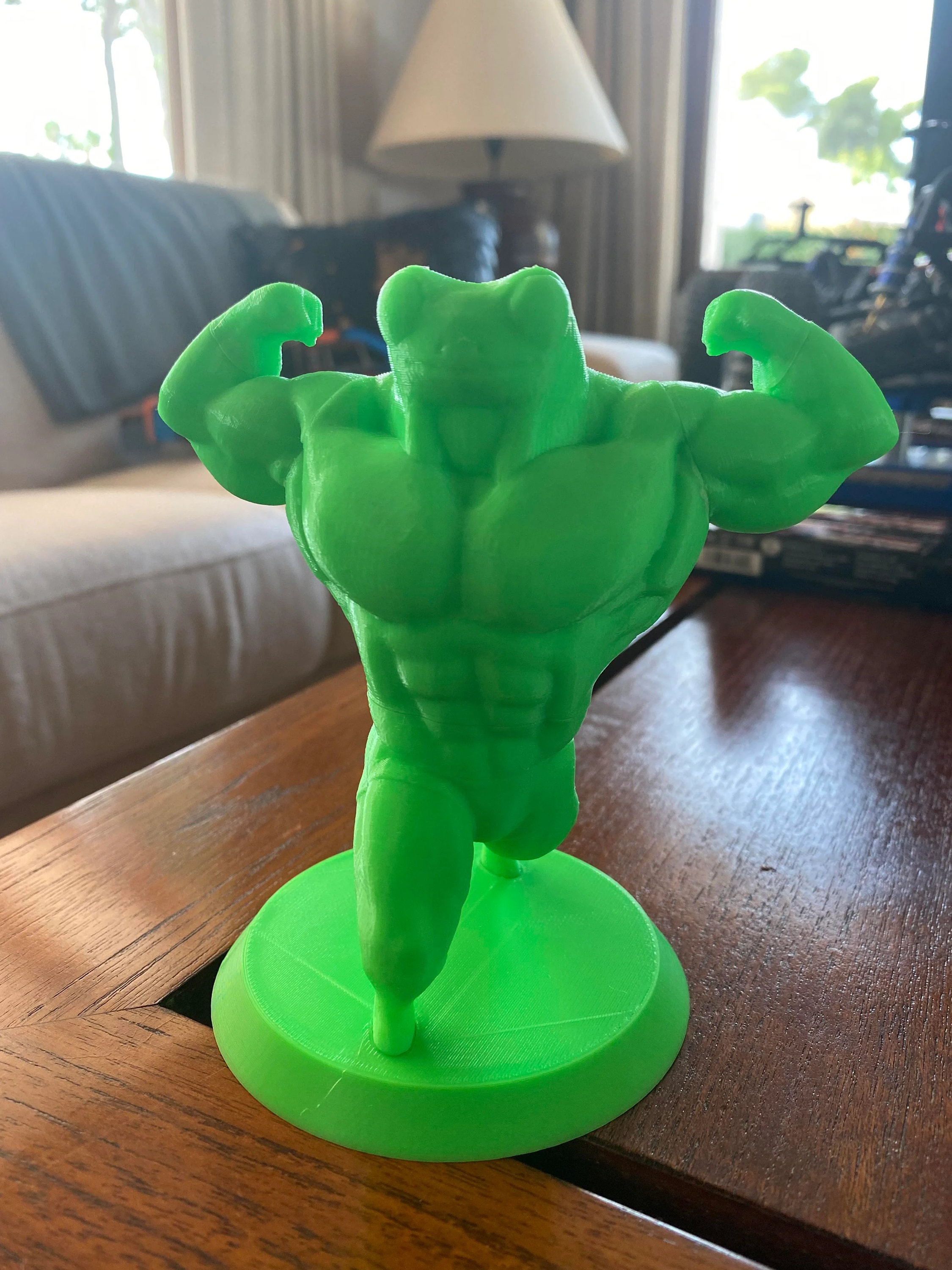 Fred the Frog but SWOLE. Jacked Bodybuilder 3d Printed Fred the Cute ...