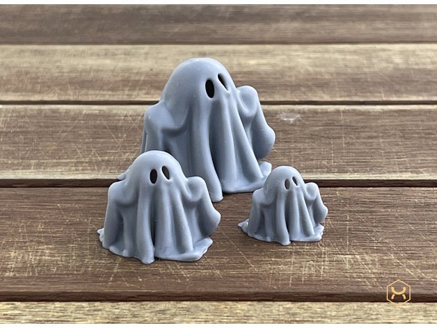 3D Printed Mini Ghost Figure Figurine Desk Accessory Cute Halloween Toy ...