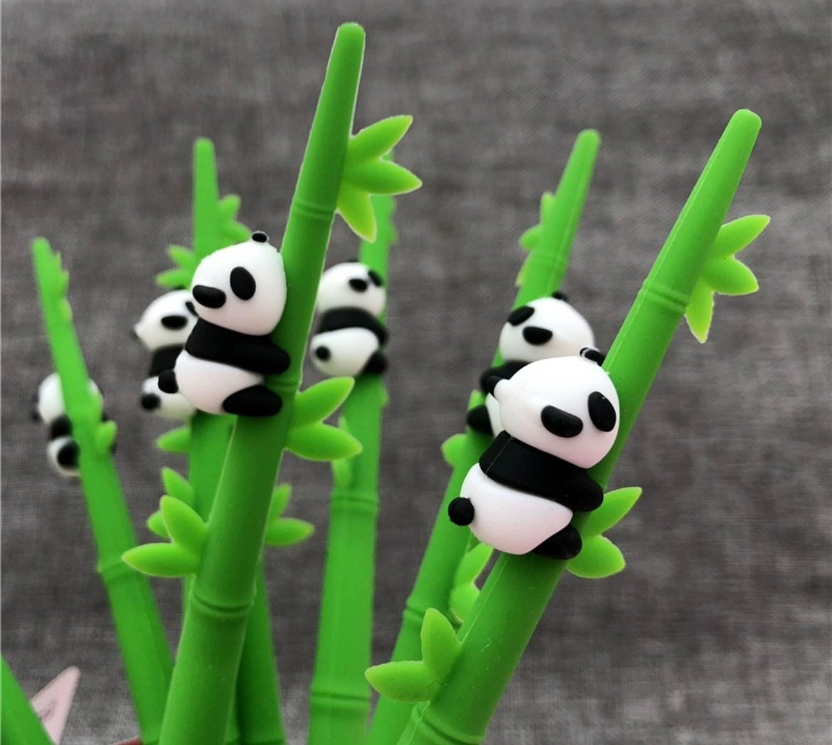 1 Pcs Cartoon Panda Cute Kawaii Stationery Black Ink 0.5mm Gel Pen ...