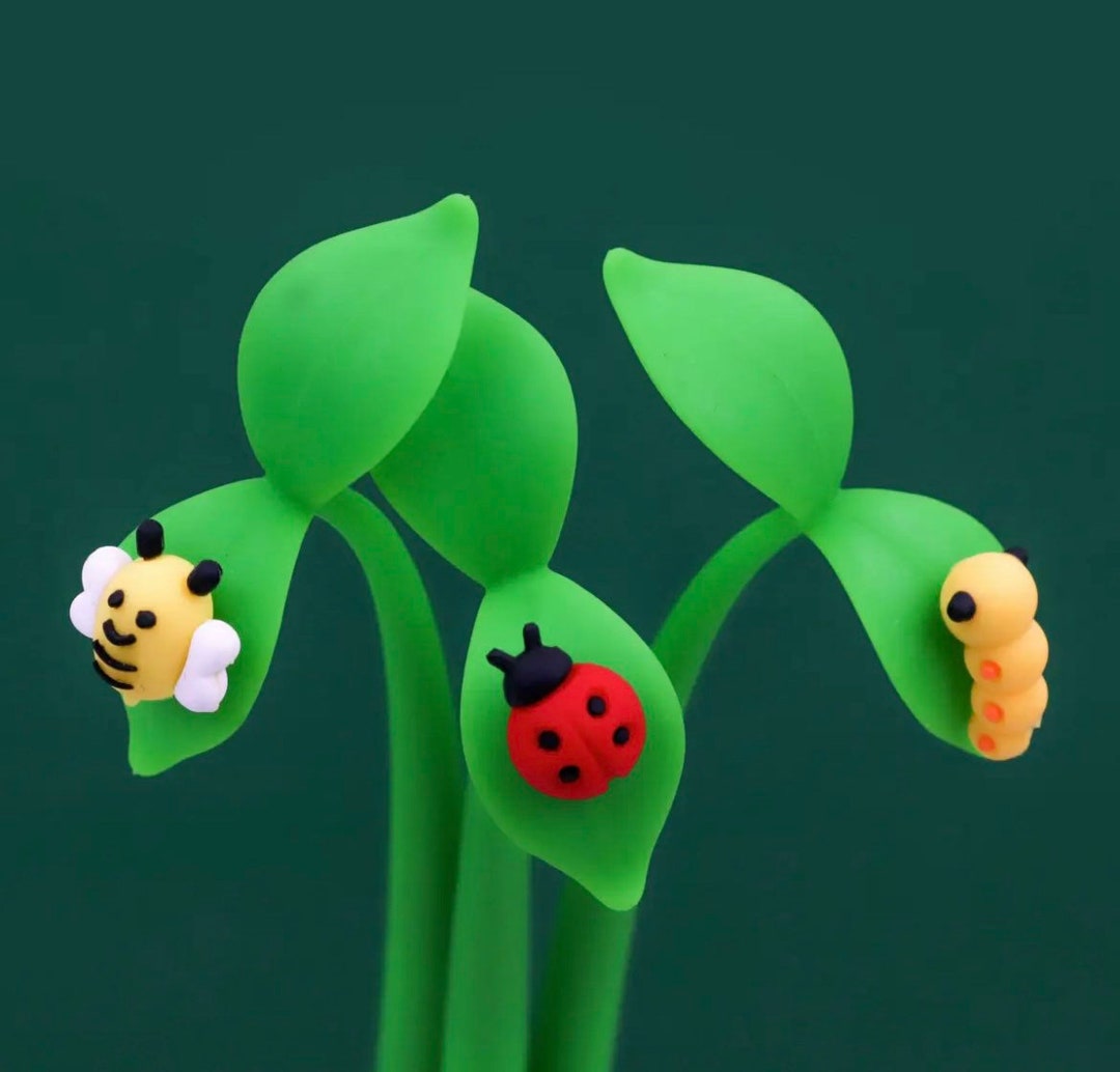 1 Pcs Cute Bud Animal Silicone Gel Pen Soft Modeling Black Ink Pen ...