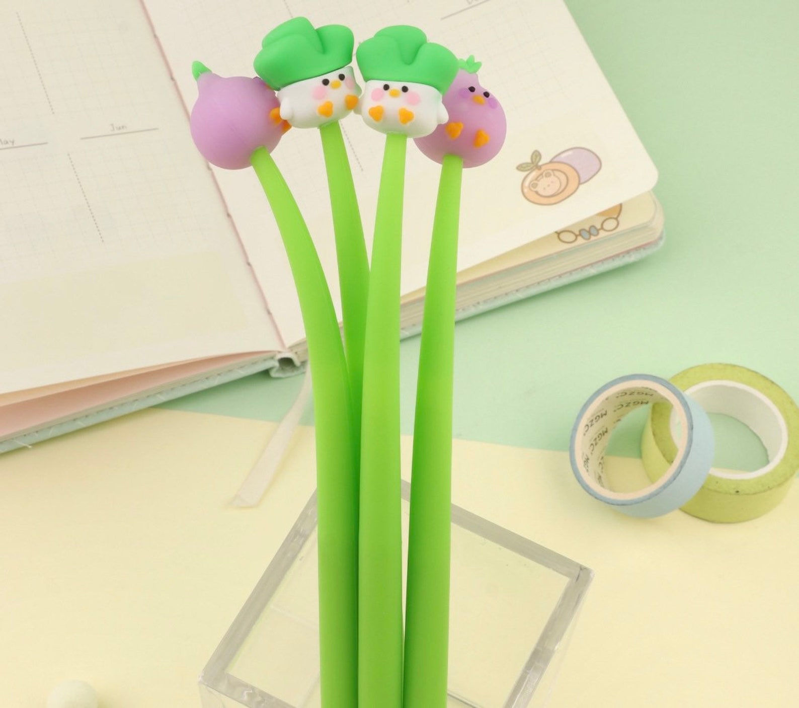 1 Pcs Stationery Pen Simulation Shape Vegetable Green Onion - Etsy