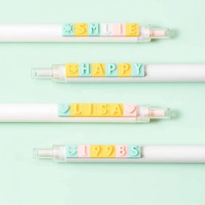 2pcs Colorful Letter Pen Set Alphabet Number Color Block Building for ...