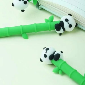 1 Pcs Cartoon Panda Cute Kawaii Stationery Black Ink 0.5mm Gel Pen ...