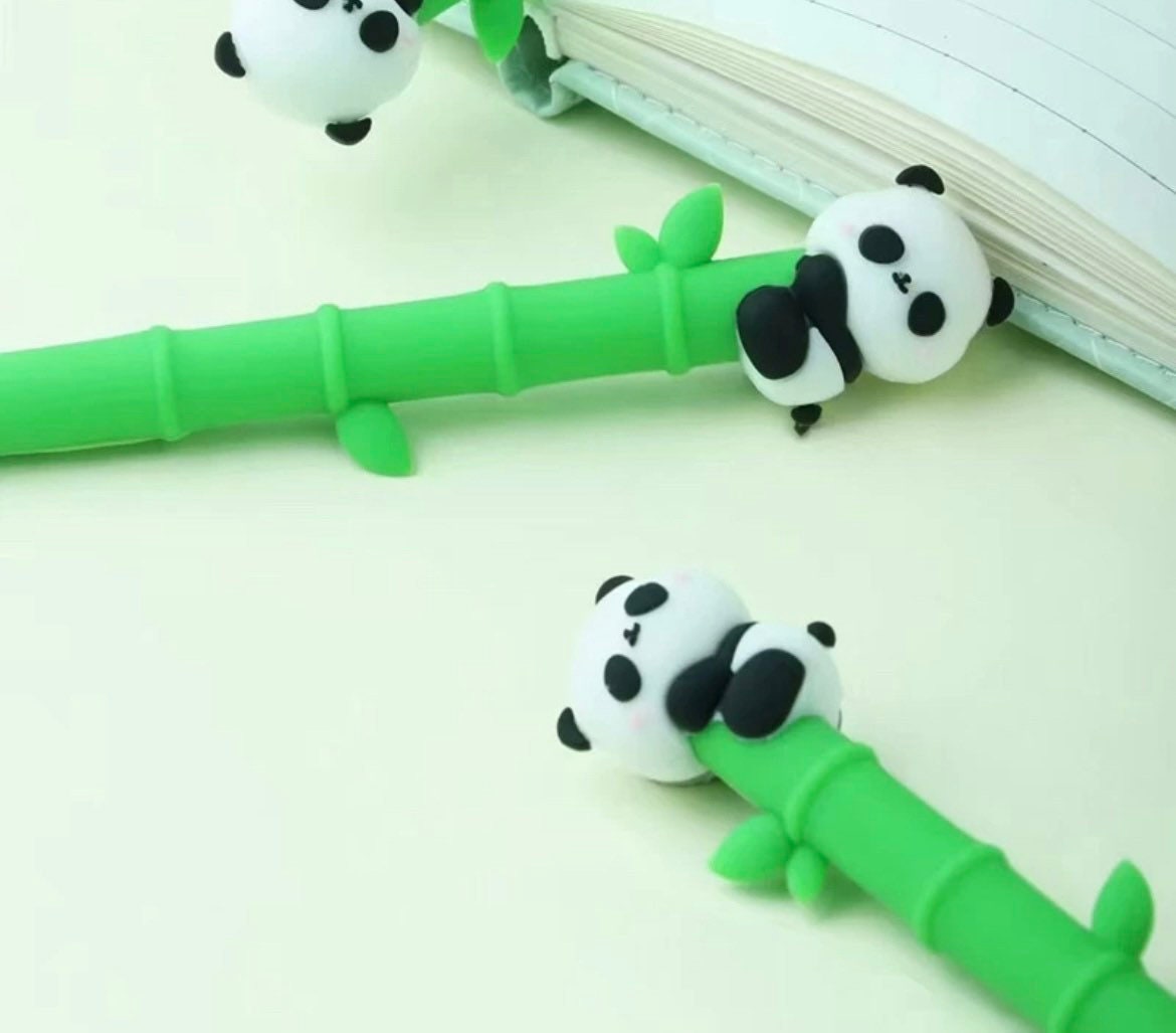 1 Pcs Cartoon Panda Cute Kawaii Stationery Black Ink 0.5mm Gel Pen ...