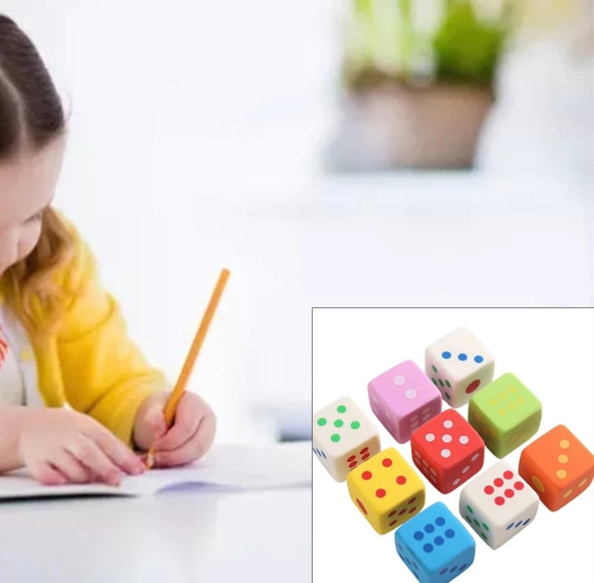 Erasers Fun 9 Mixed Colors Pencil Erasers Colorful Dice Shaped And ...