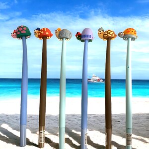 1 Pcs Cute Colourful Turtle Silicone Gel Pen Soft Modeling Black Ink ...