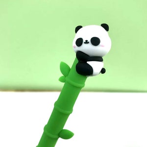 1 Pcs Cartoon Panda Cute Kawaii Stationery Black Ink 0.5mm Gel Pen ...