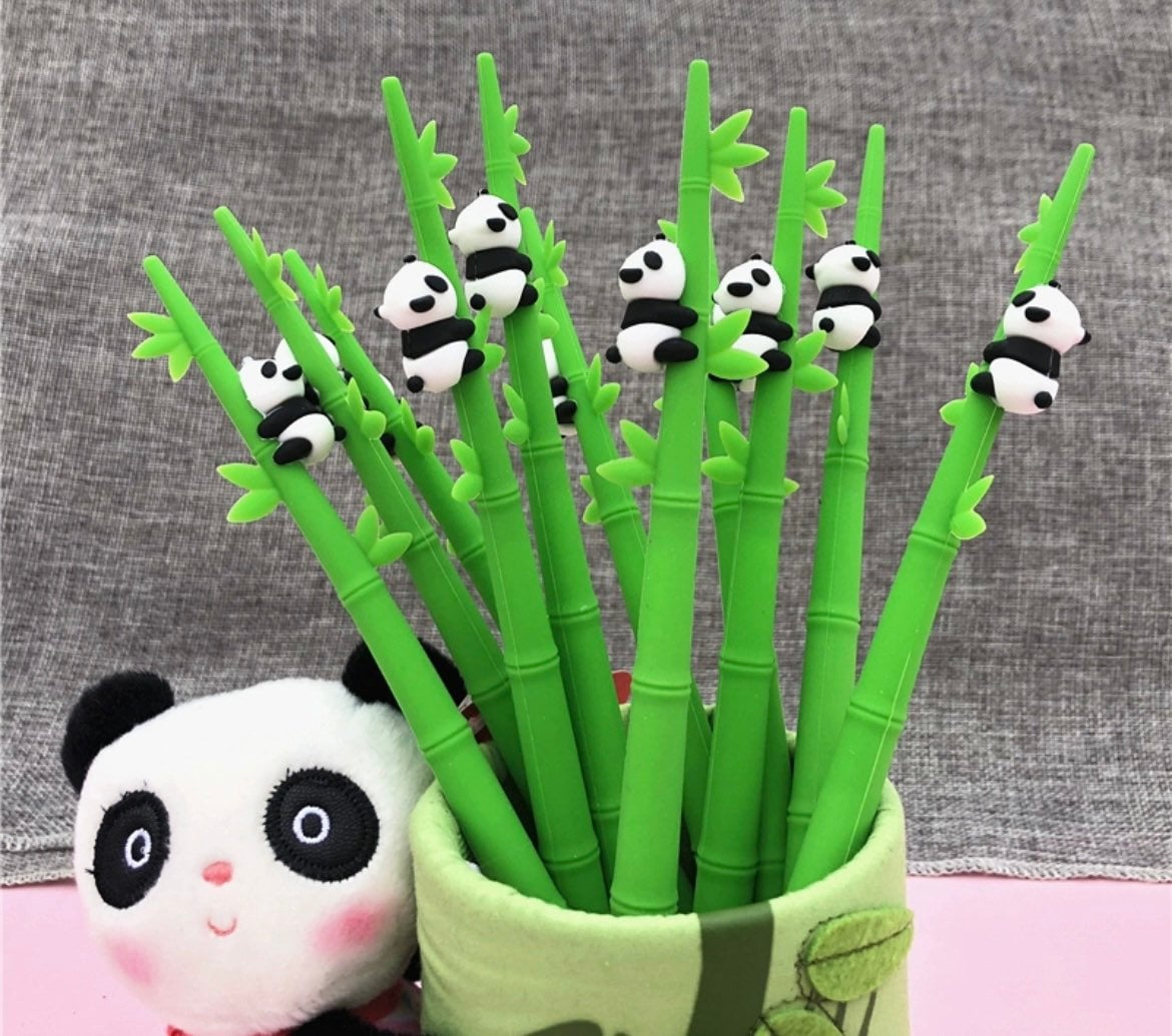 1 Pcs Cartoon Panda Cute Kawaii Stationery Black Ink 0.5mm Gel Pen ...