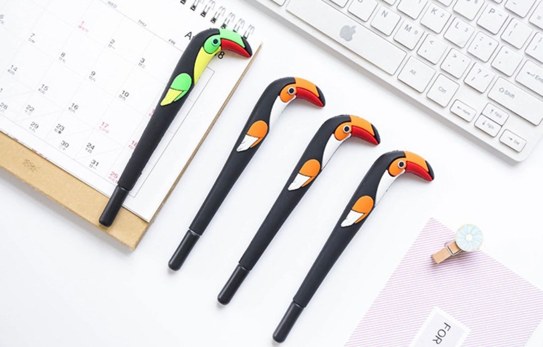 Cute Toucan Pen, Kawaii Black Gel Ink Pen (0.5mm) - Etsy
