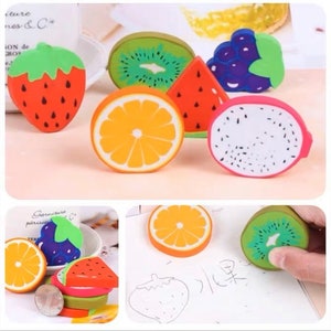 1 Pcs Cute Big Fruits Rubber Pencil Eraser for Children Stationery/gift ...