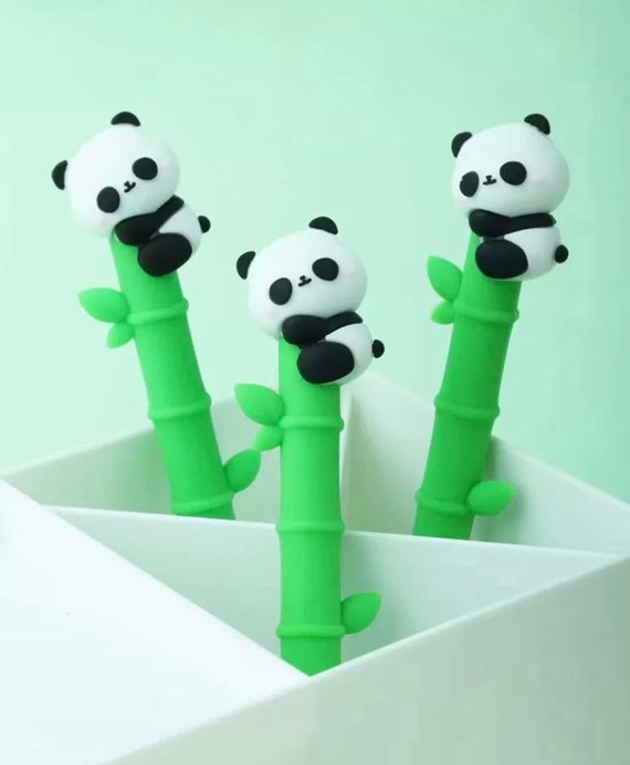 1 Pcs Cartoon Panda Cute Kawaii Stationery Black Ink 0.5mm Gel - Etsy