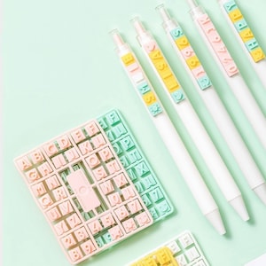 2pcs Colorful Letter Pen Set Alphabet Number Color Block Building for ...