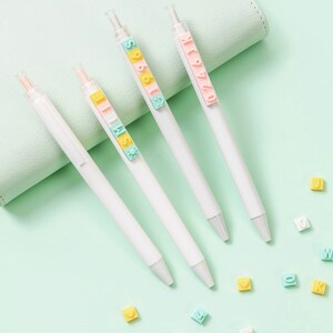 2pcs Colorful Letter Pen Set Alphabet Number Color Block Building for ...