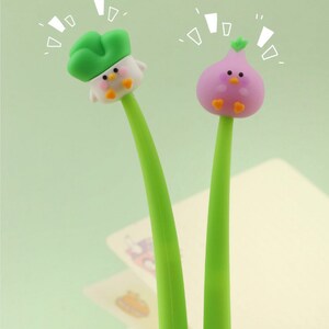 1 Pcs Stationery Pen Simulation Shape Vegetable Green Onion Purple ...