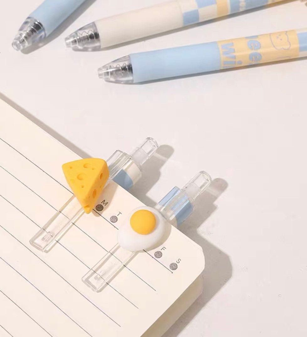 Cheese Kawaii Pens, Retractable Cute Pens, 6pcs/set - Etsy