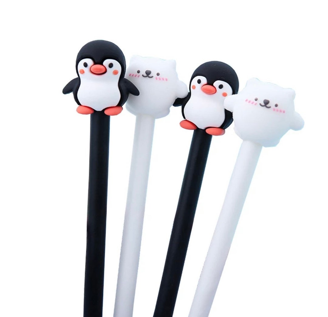 1 Pcs Cute Polar Bear Penguin Gel Pen Cute 0.5 Mm Black Ink Signature ...