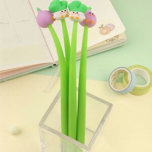 1 Pcs Stationery Pen Simulation Shape Vegetable Green Onion Purple ...