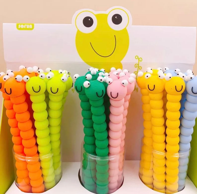 1 Pcs Creative Kawaii Cute Pens Worm Insect Funny Back to - Etsy