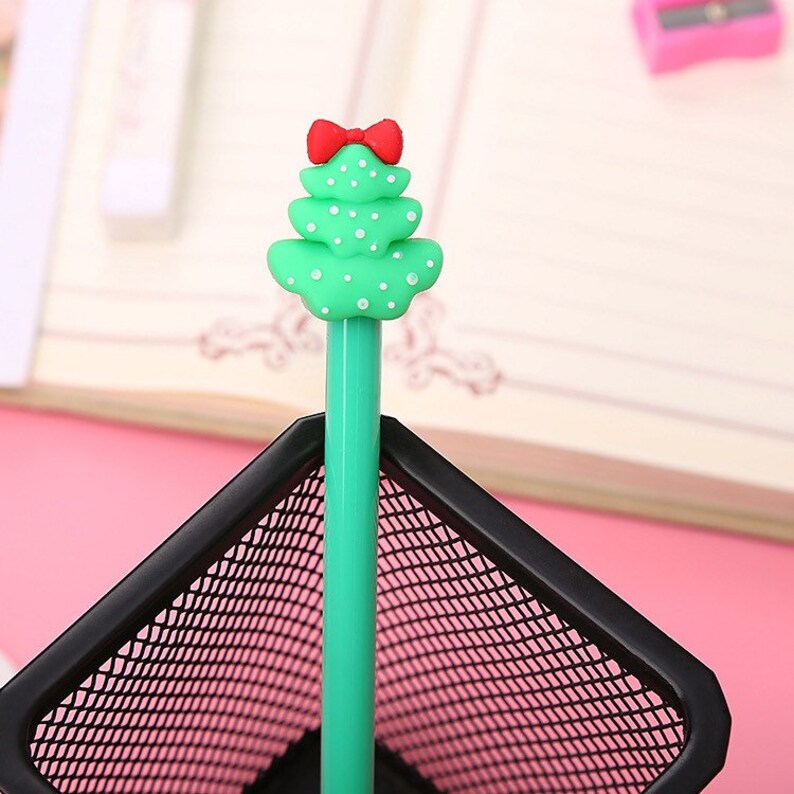 Kawaii Christmas Gel Pen: Elk, Santa, Tree - School Stationery Gift - Etsy