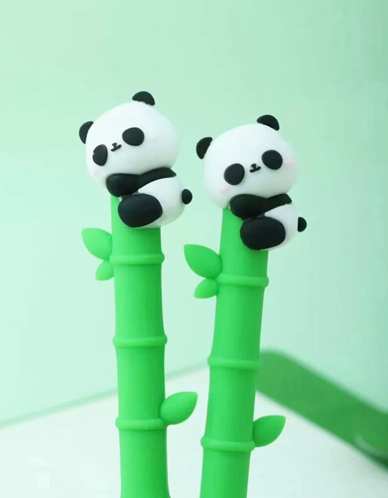 Kawaii Panda Gel Pen: Black Ink, Cute School Stationery - Etsy