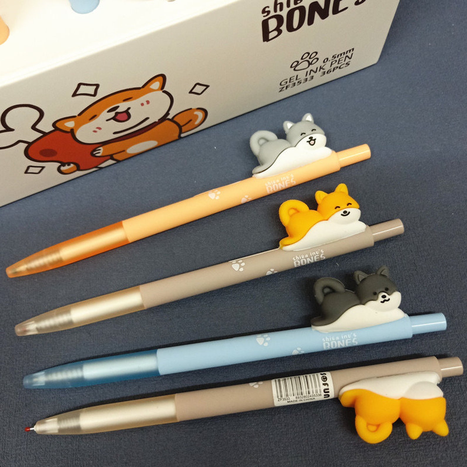 1 Pcs Cute Bones Dog Press Gel Pen Funny Animal Writing 0.5mm Black ...