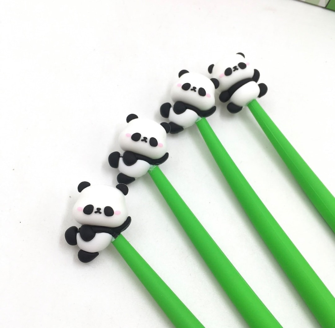 1 Pcs Cartoon Panda Cute Kawaii Stationery Black Ink 0.5mm Gel Pen ...