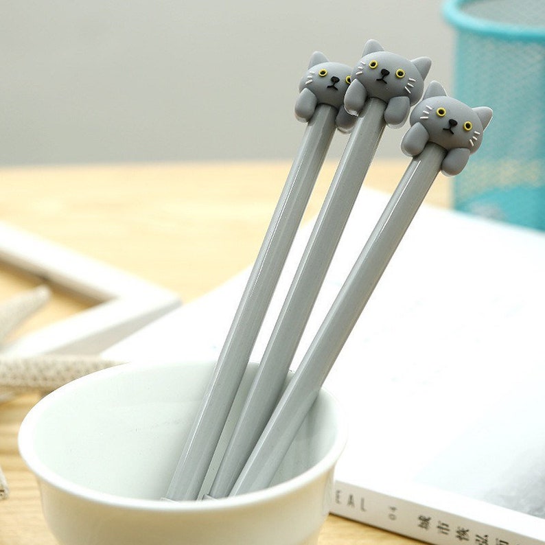 Kawaii Gel Pens for Writing Cute Cat Black Ink Pen Office School ...