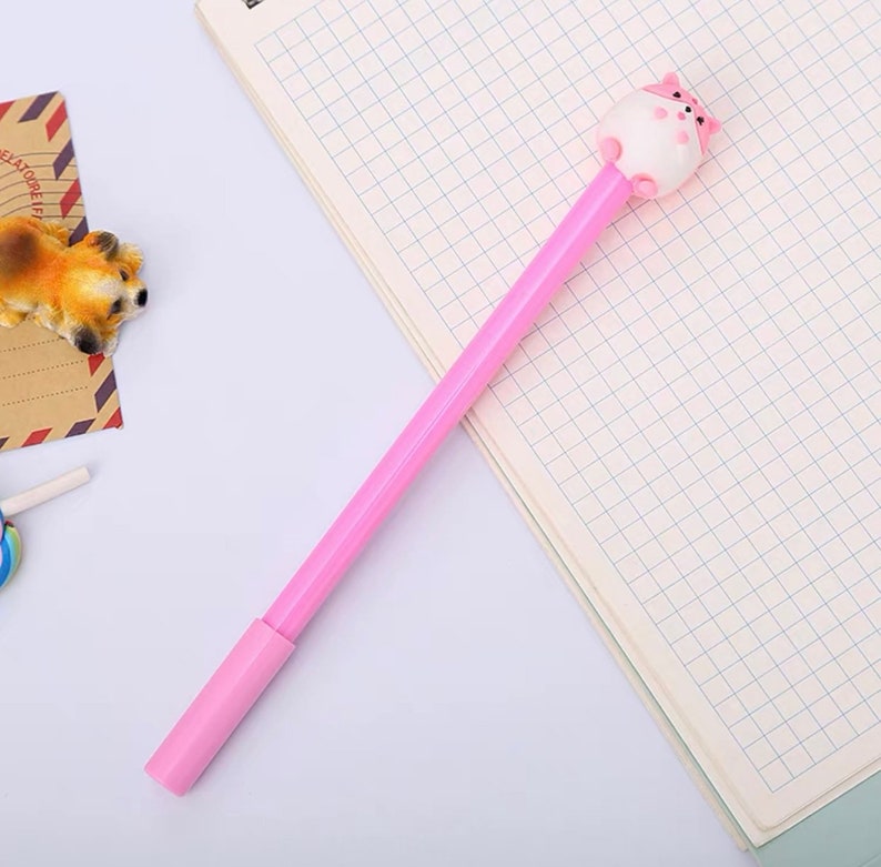 Kawaii Creative Hamster Gel Pen Signature Pen Escolar - Etsy