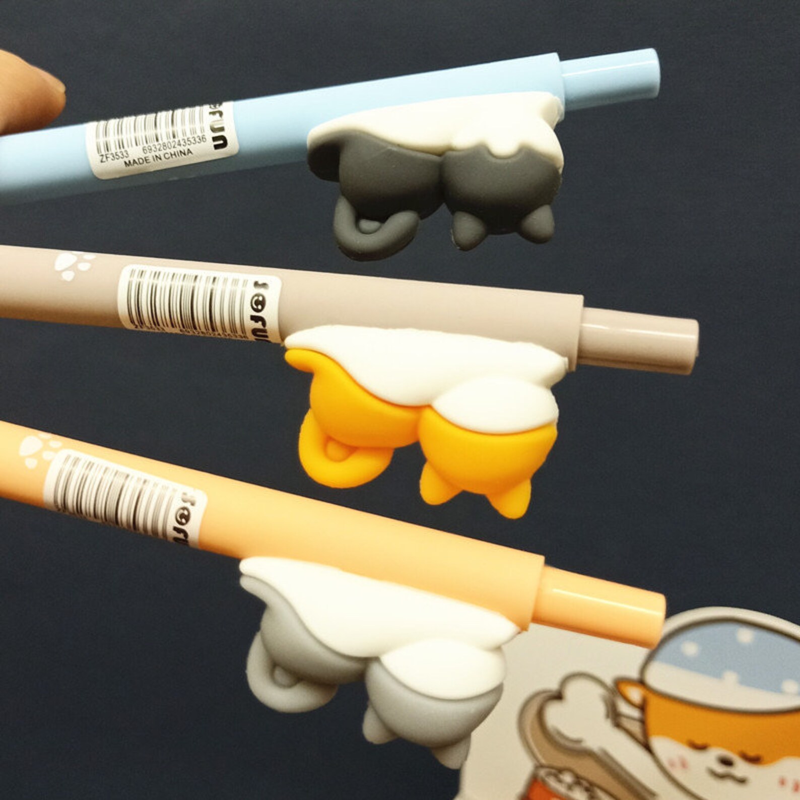 1 Pcs Cute Bones Dog Press Gel Pen Funny Animal Writing 0.5mm Black ...