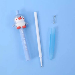 1 Pcs Cute Penguin Press Gel Pen Funny Animal Writing 0.5mmblack Test ...
