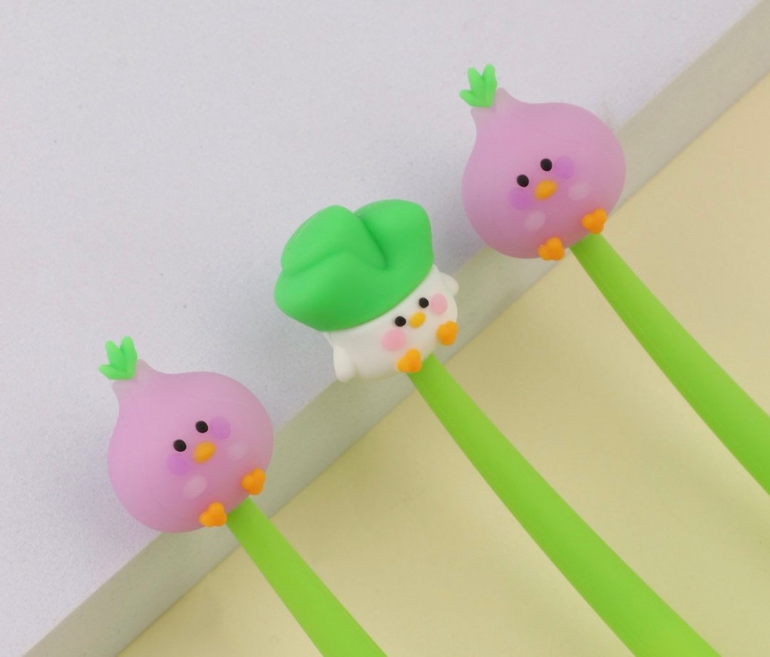 1 Pcs Stationery Pen Simulation Shape Vegetable Green Onion Purple ...