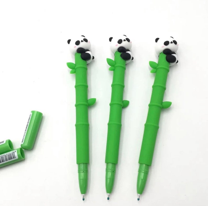 Kawaii Panda Gel Pen: Black Ink, Cute School Stationery - Etsy