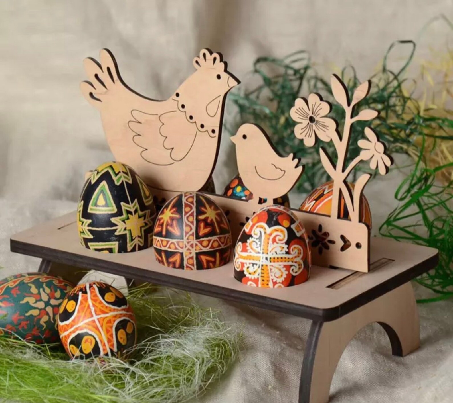 Wooden Easter Egg Stand: Bunny Rabbit Shelf Decoration - Etsy