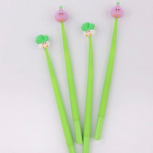 1 Pcs Stationery Pen Simulation Shape Vegetable Green Onion Purple ...