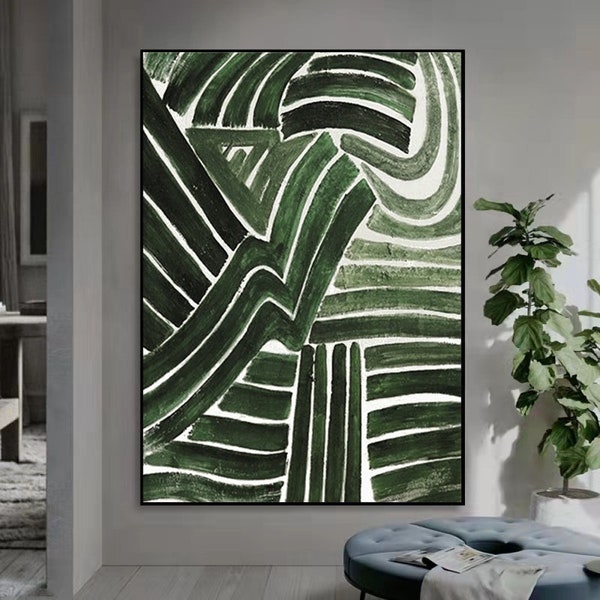 Green Abstract Art - Etsy