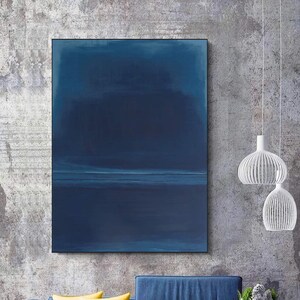 Retro Pure Blue Minimalist Art Texture Art Minimalist Art Pure Blue ...