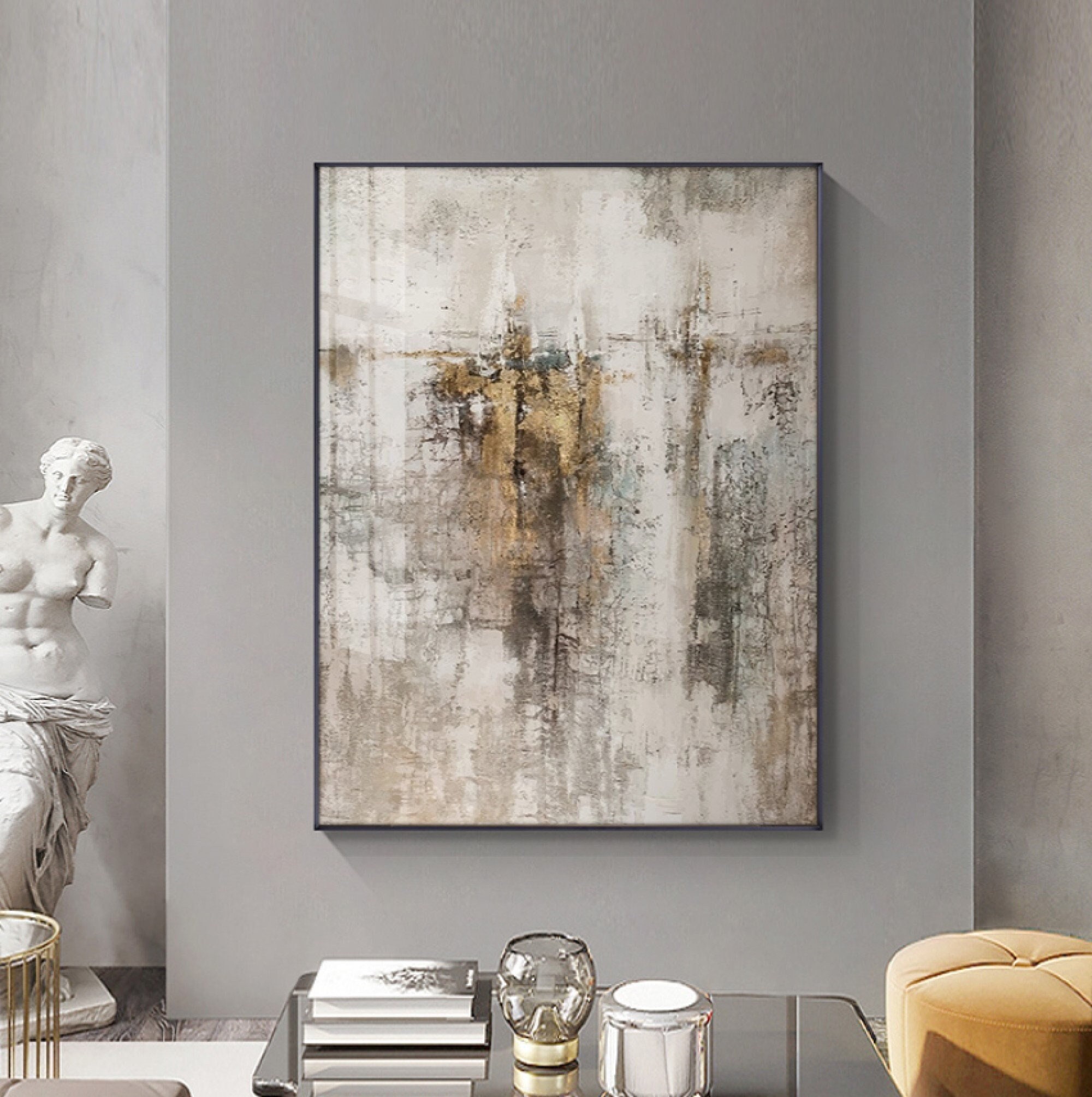 Light Brown Abstract Painting