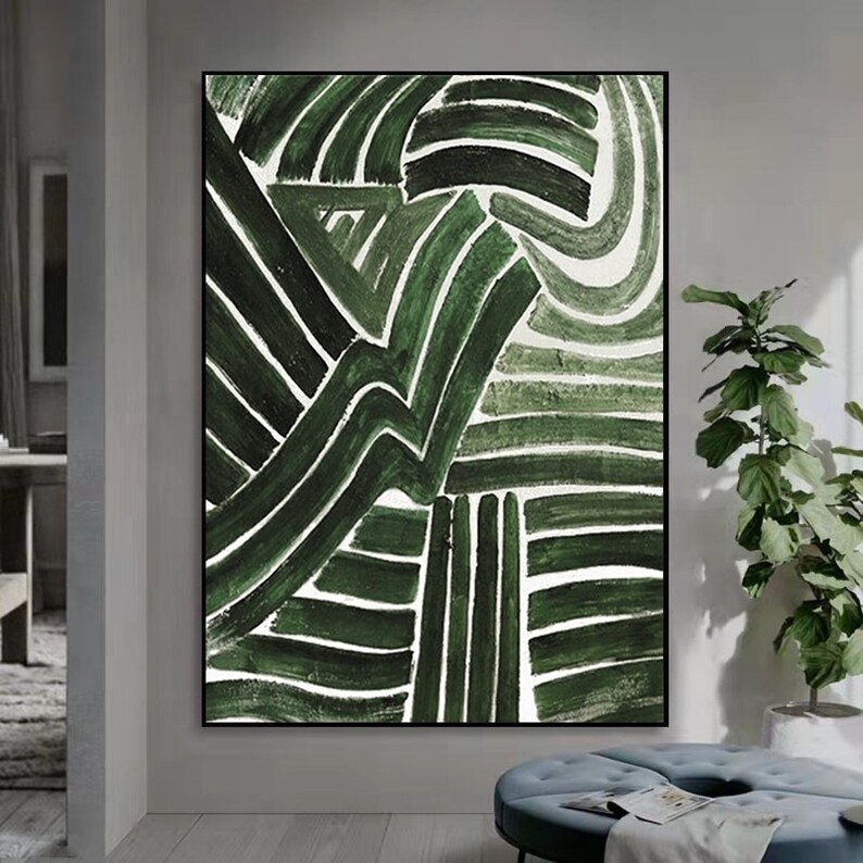 Emerald Green Abstract Wall Art Green Artwork Green Canvas Art - Etsy