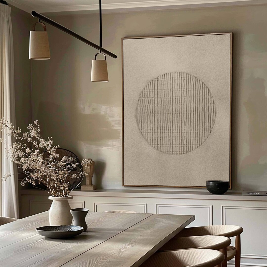Pure Beige Minimalist Art Wabi-sabi Wall Art Beige Minimalist Wall Art ...