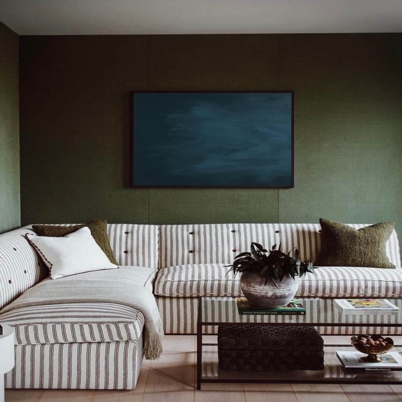 Living Room Blue Texture Painting Original Light Blue Abstract - Etsy