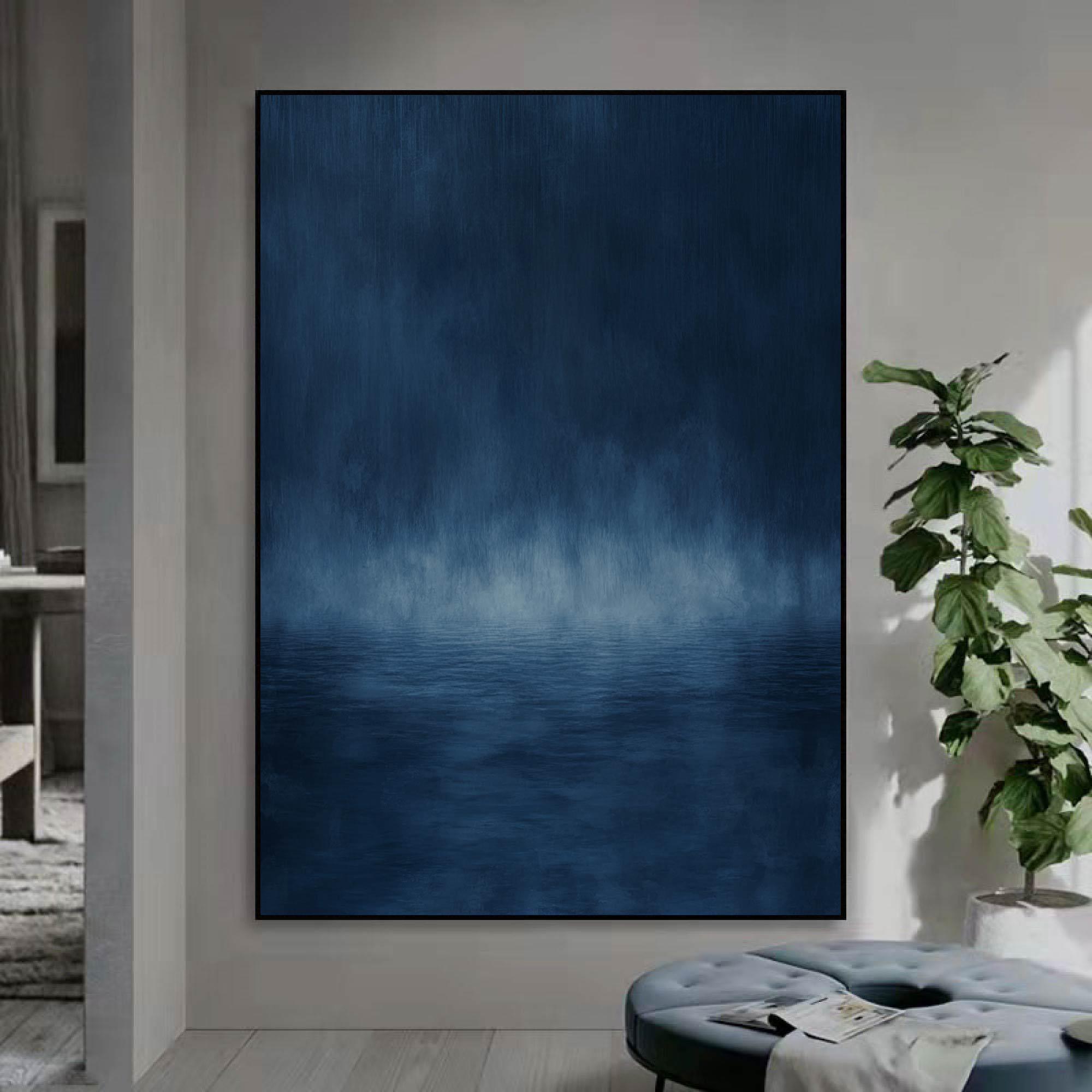 Pure Blue Minimalist Art Texture Art Minimalist Art Pure Blue Wall ...