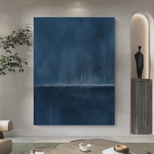 Pure Blue Minimalist Art Texture Art Minimalist Art Pure Blue Wall ...